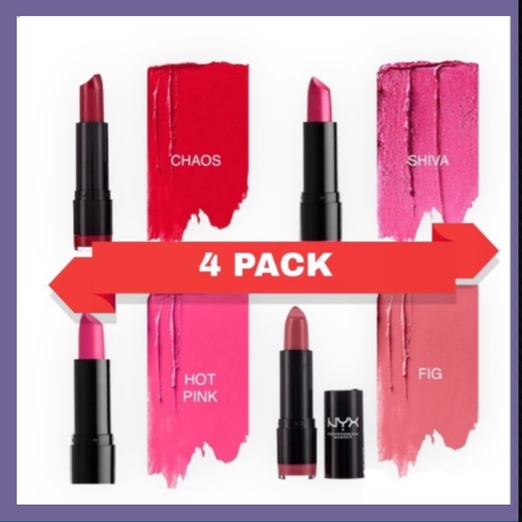 NYX | Makeup | Nyx4 New Sealed Extra Creamy Lipstick In Chaos Fig Hot ...